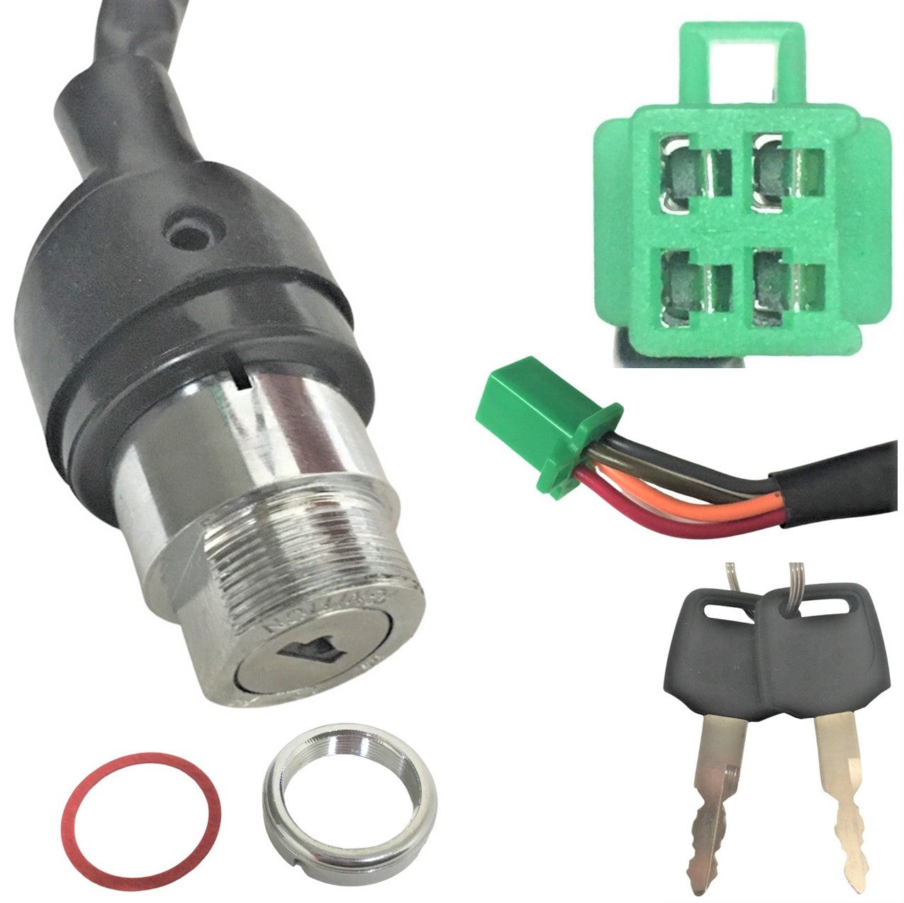 Ignition Switch Fits Many Chinese ATVs 4 Pins in 4 Pin Male Jack – Get ...
