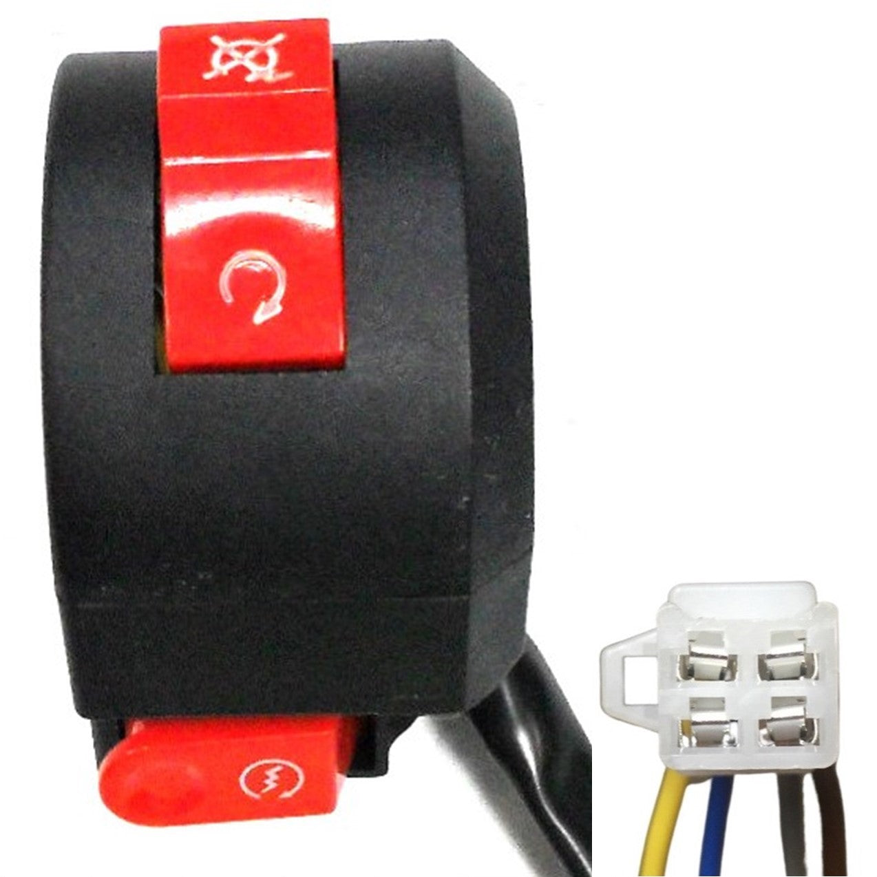 Handlebar Switch (Left Hand) 4 Pins in 4 Pin Male Jack – Get 2 It Sales LLC